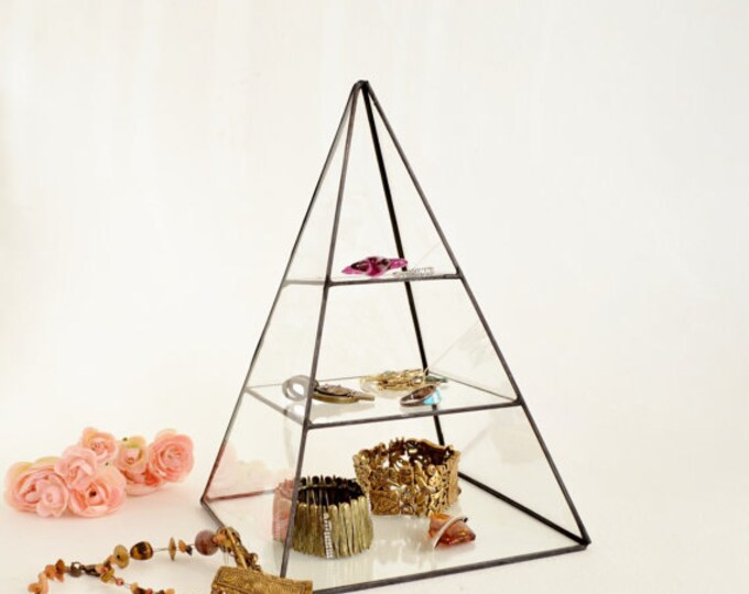 Glass Display Box, Stained Glass Display Box, Glass Pyramid, Pyramid ...