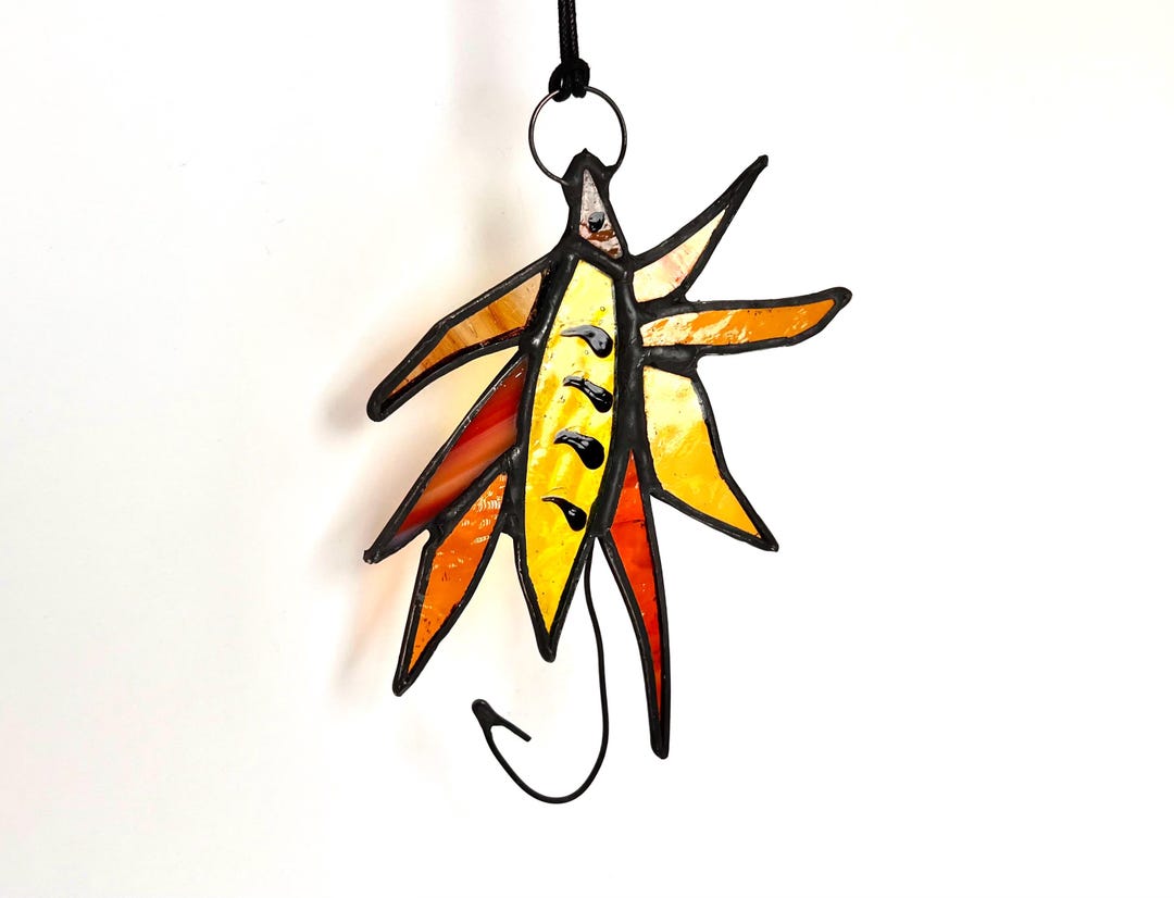 Stained Glass Fly for Fish Sublimation, Window Hangings, Presents for ...