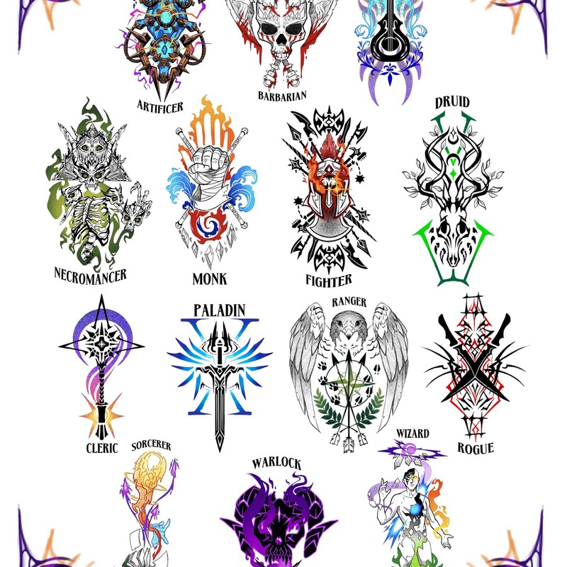 1 Dnd Class Stickers - Etsy
