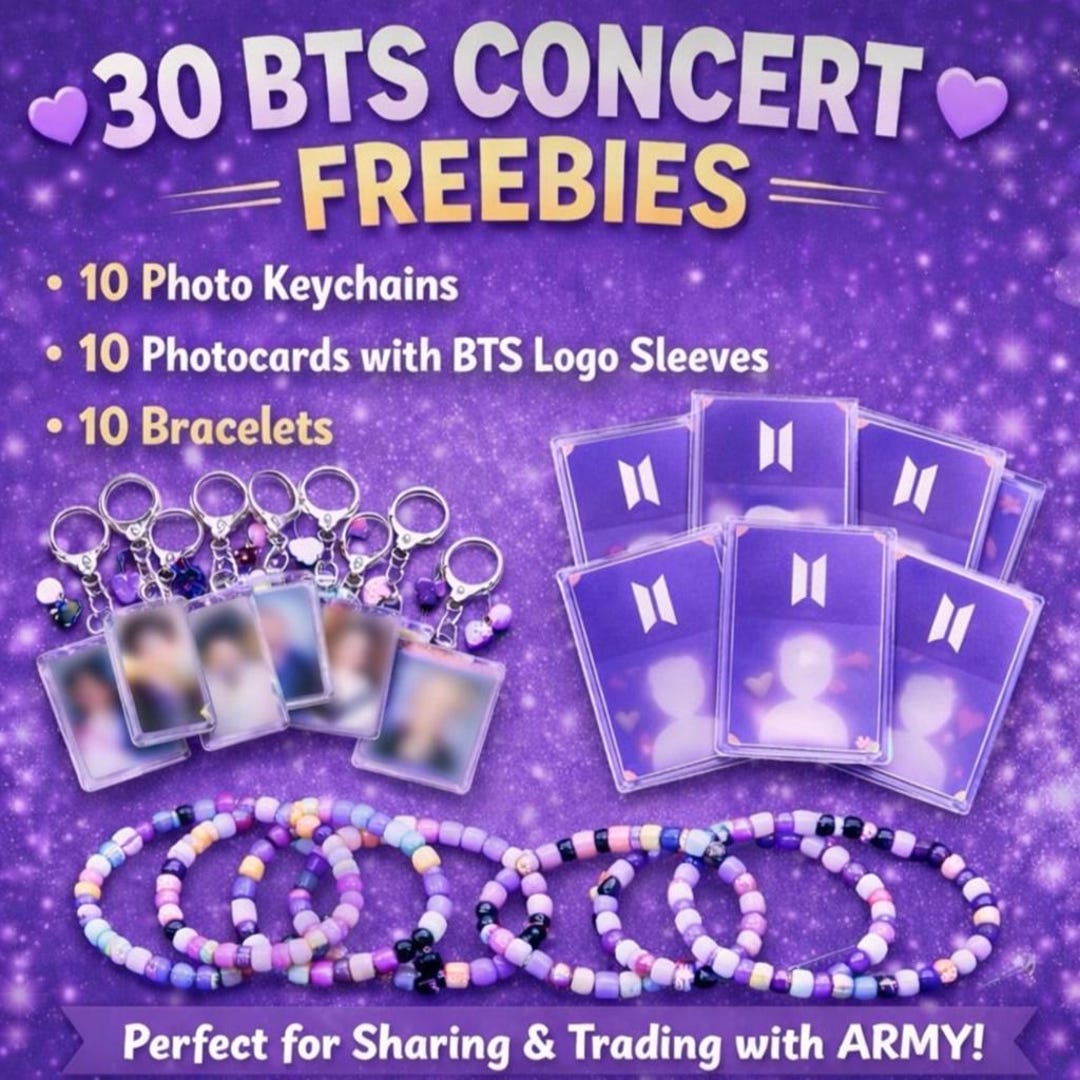 Limited Restock | BTS Concert Freebie Pack | 30 Handmade Keychains ...