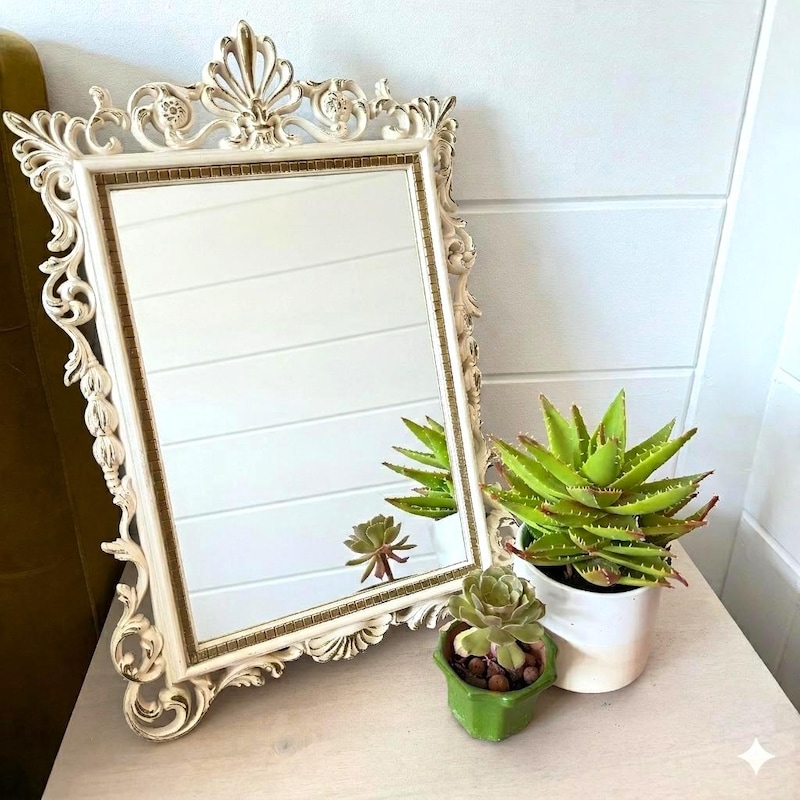 Rococo Mirror on Stand - Etsy