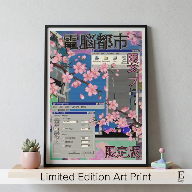 Cyberpunk Sakura Poster - Etsy