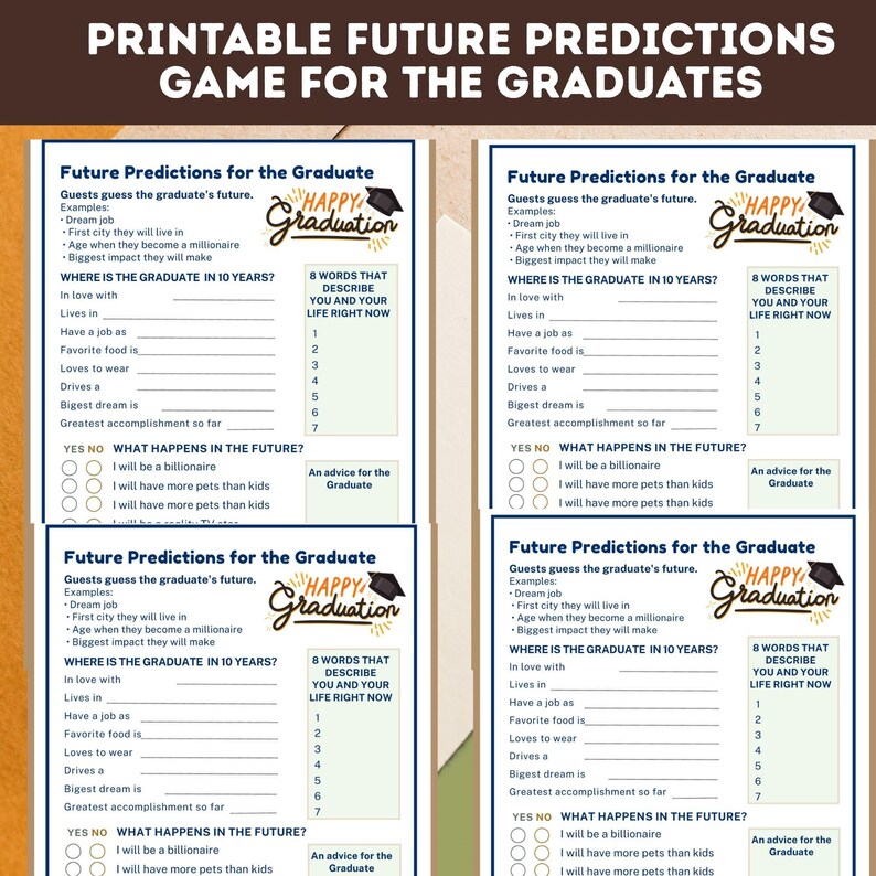 Graduation Party Games Bundle Printable, Graduation Activities Pack ...