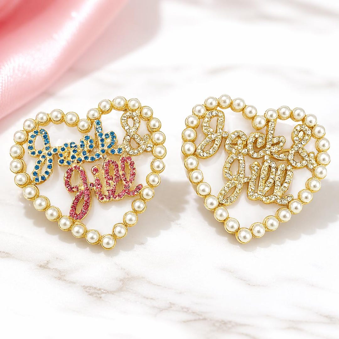 Jack and Jill of America Rhinestone With Heart Brooch | JJOA ...