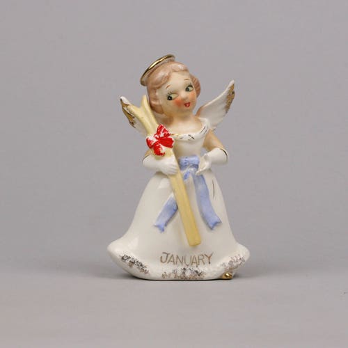 January Angel With Skis Birth Month Angel Scarce Adult in - Etsy