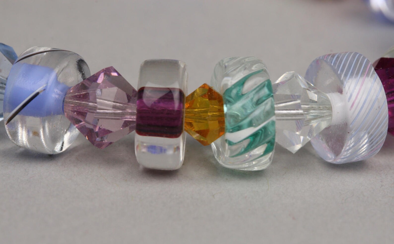 Cane Glass Bead and Crystal Beads Mulicolor Bracelet and - Etsy