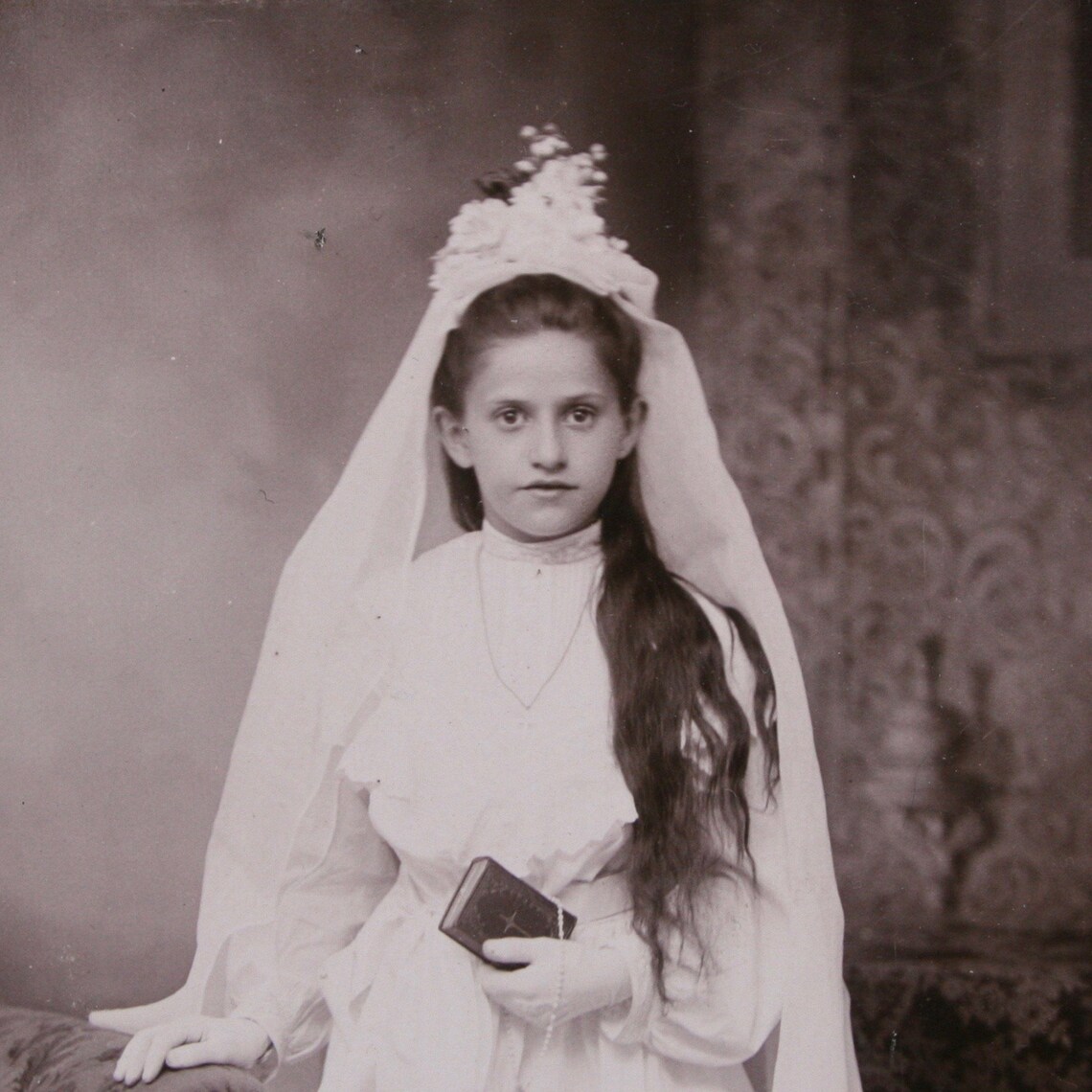 First Communion Girl Roman Catholic Communion Portrait Taken - Etsy