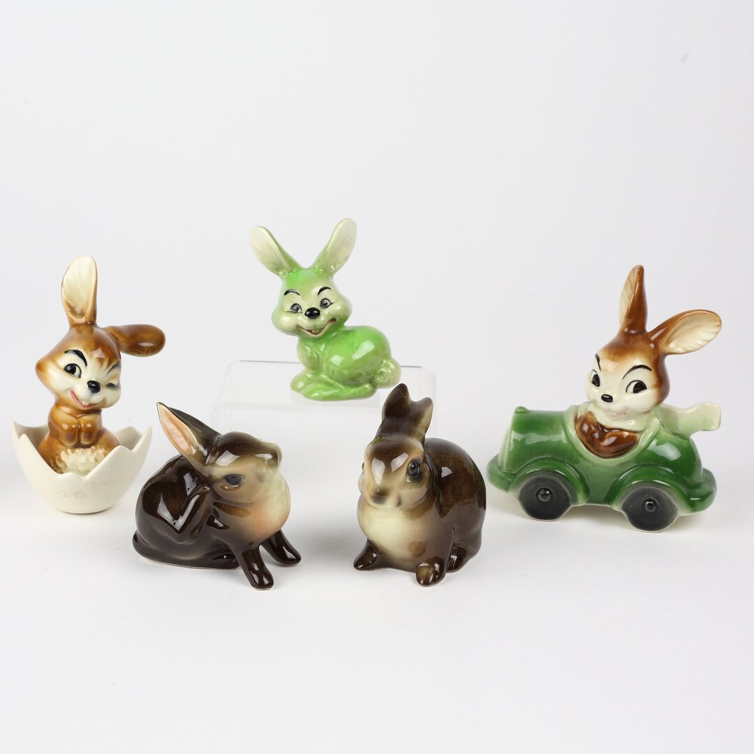 Five Adorable Goebel Rabbits Bunnies, Anthropomorphic and Realistic, W ...