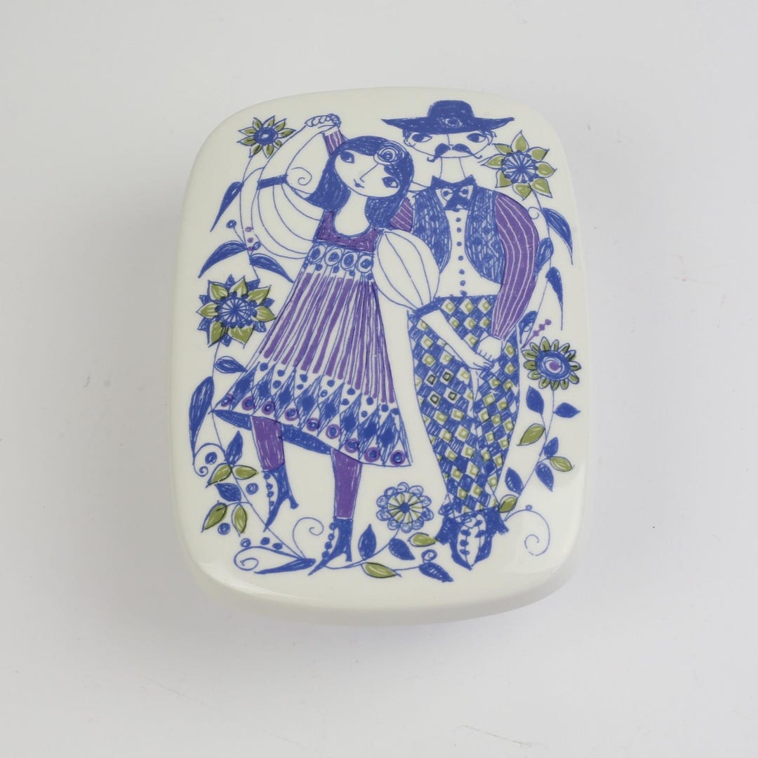 Figgjo Flint. Lotte Pattern, Lidded Butter Box, Turi Design Made in ...