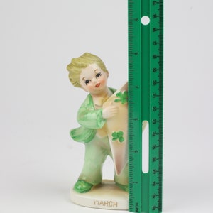 Lefton March Boy With Shamrock Kite, Windy Day, March Birth Month, St ...
