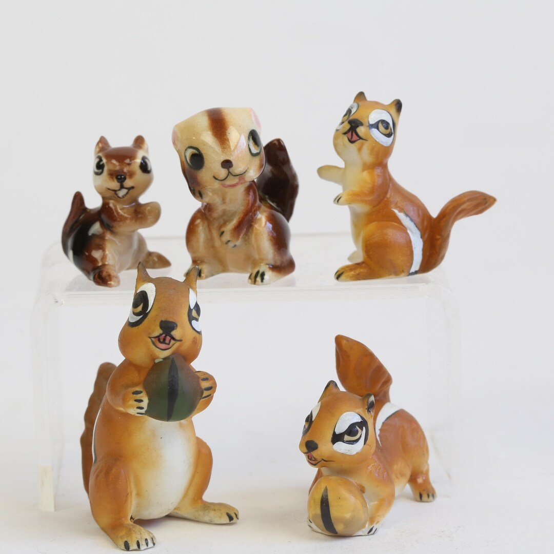 Vintage Chipmunk Figurines: Japan & USA, Set of 5 - Etsy