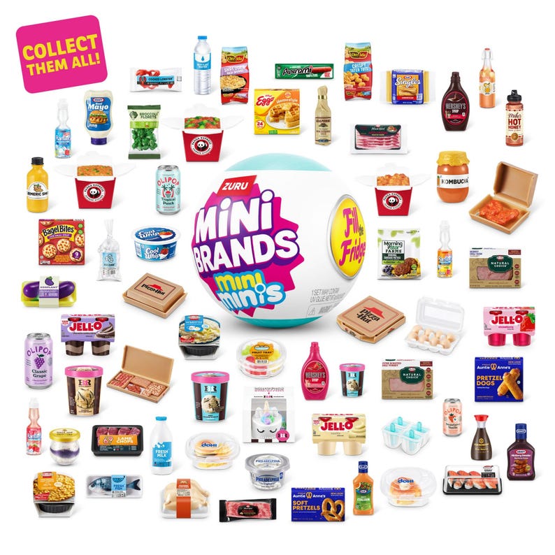 Pack of 2 Mini Brands Fill the Fridge S1 Blindbox Capsule, Collectible ...