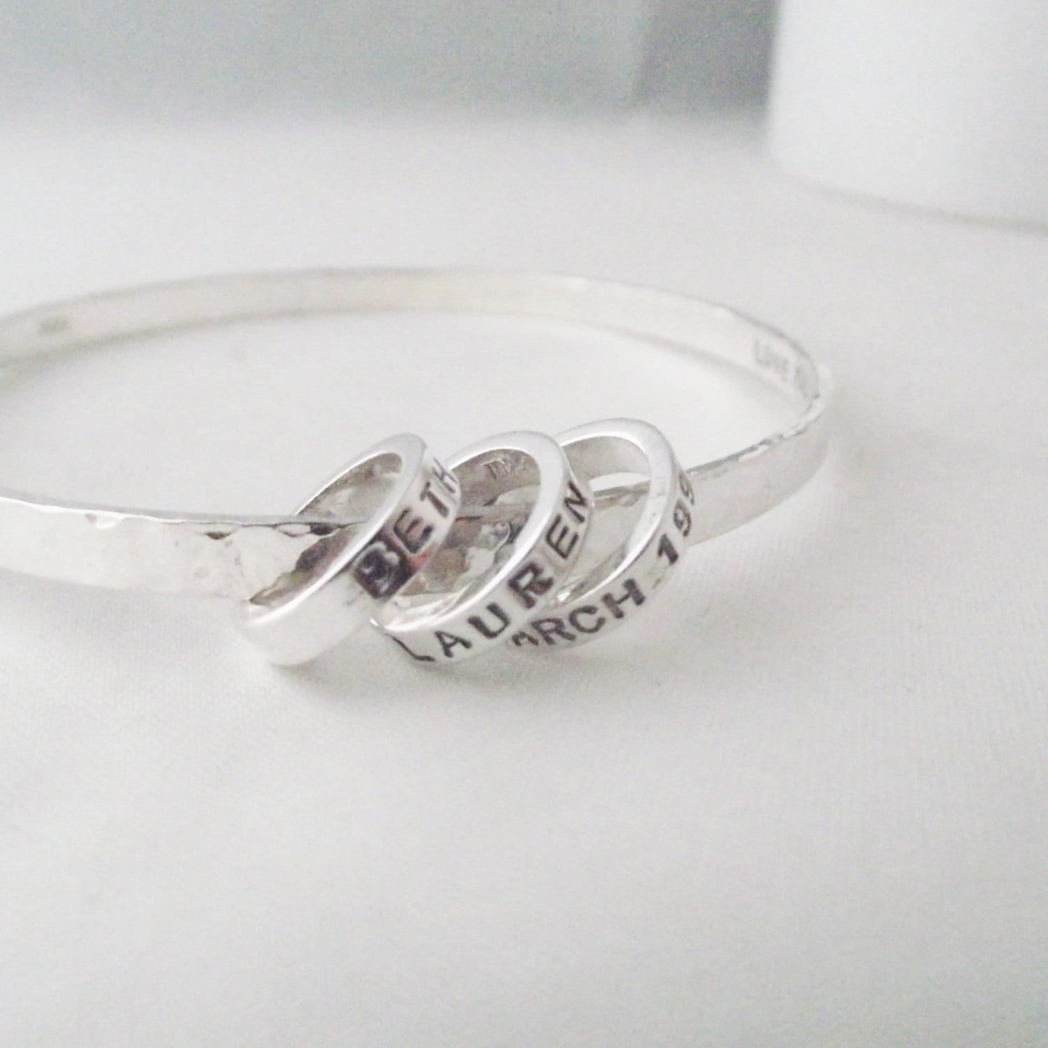 Stunning Handmade Hammer Finish Solid Sterling Silver Rings | Etsy