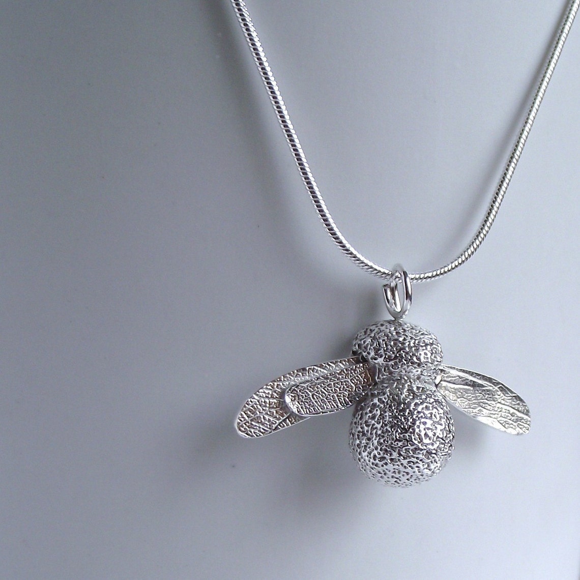 Stunning Handmade Solid Silver 999 Honey Bee Pendant With - Etsy