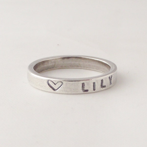 Name Ring Sterling Silver - Etsy