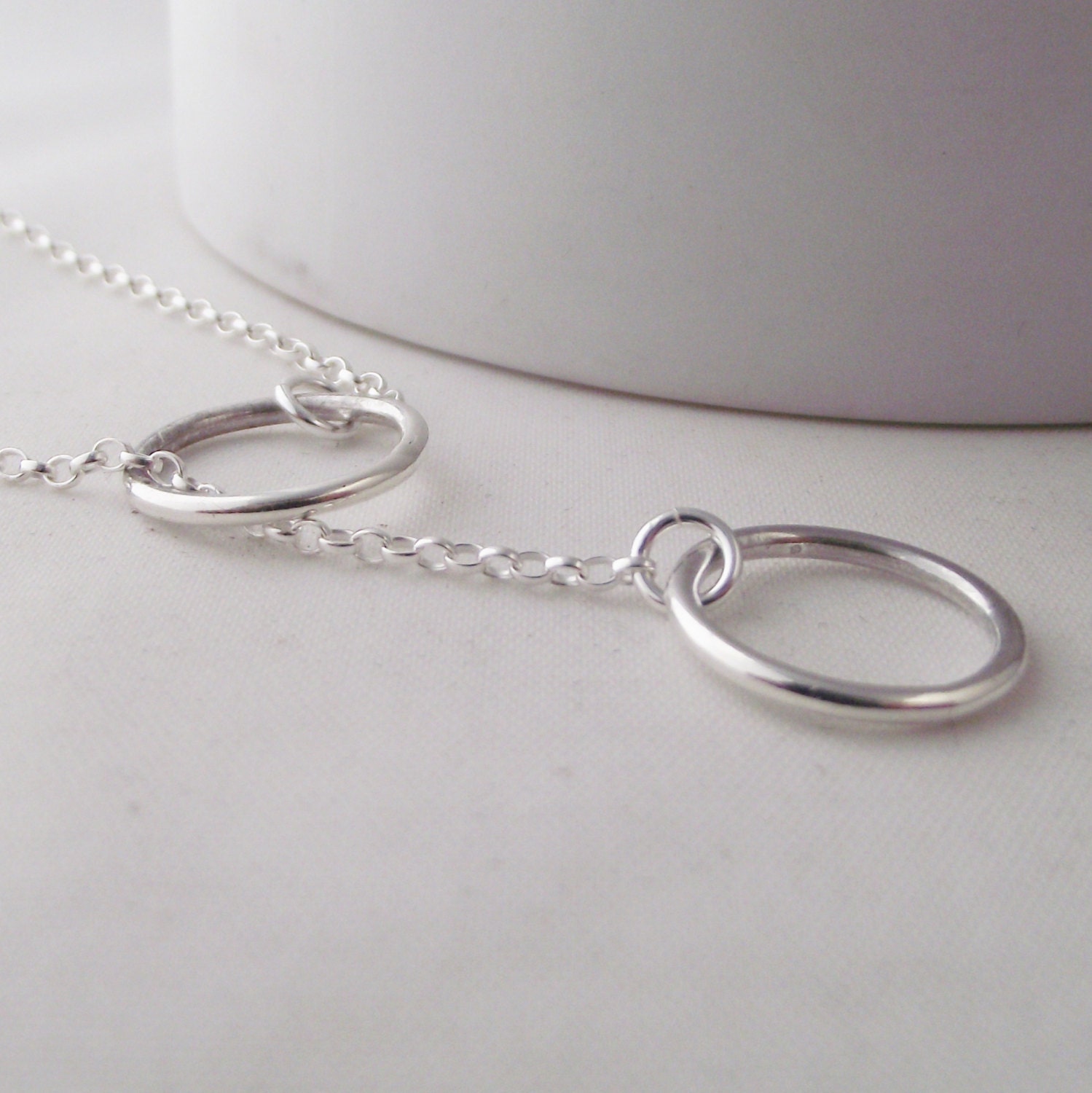 Handmade Solid Sterling Silver Circles Pendant Karma | Etsy