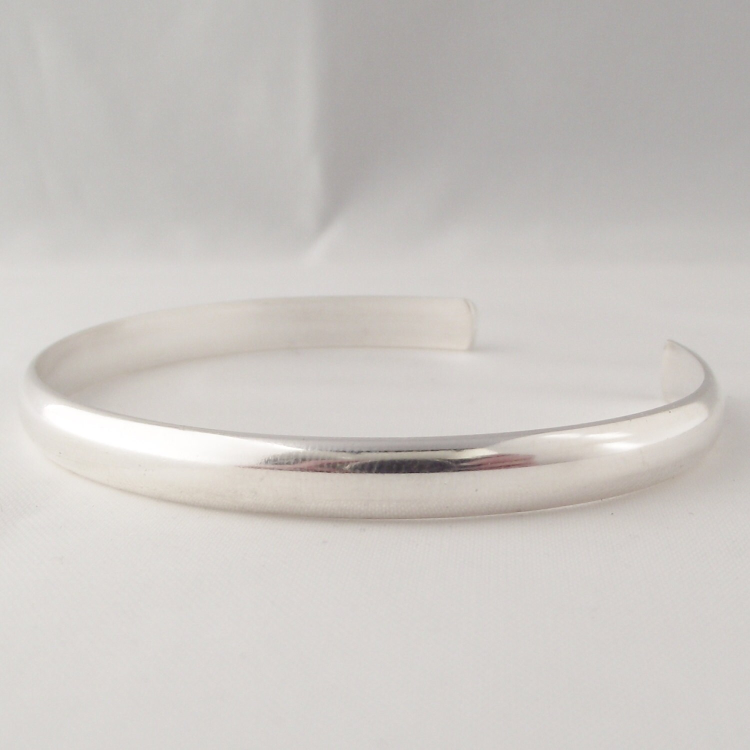 Stunningly Simple Handmade Solid Sterling Silver Cuff Torque Bangle 6mm ...
