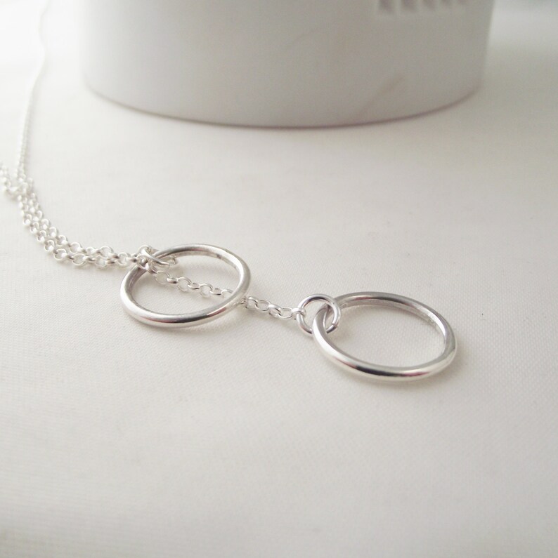 Handmade Solid Sterling Silver Circles Pendant Karma - Etsy UK