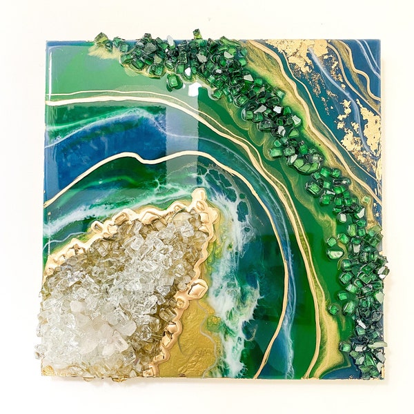 Green Geode - Etsy
