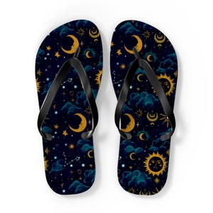 Celestial L Flip Flops, Summer Sandals, Beach Footwear, Pool Slides ...
