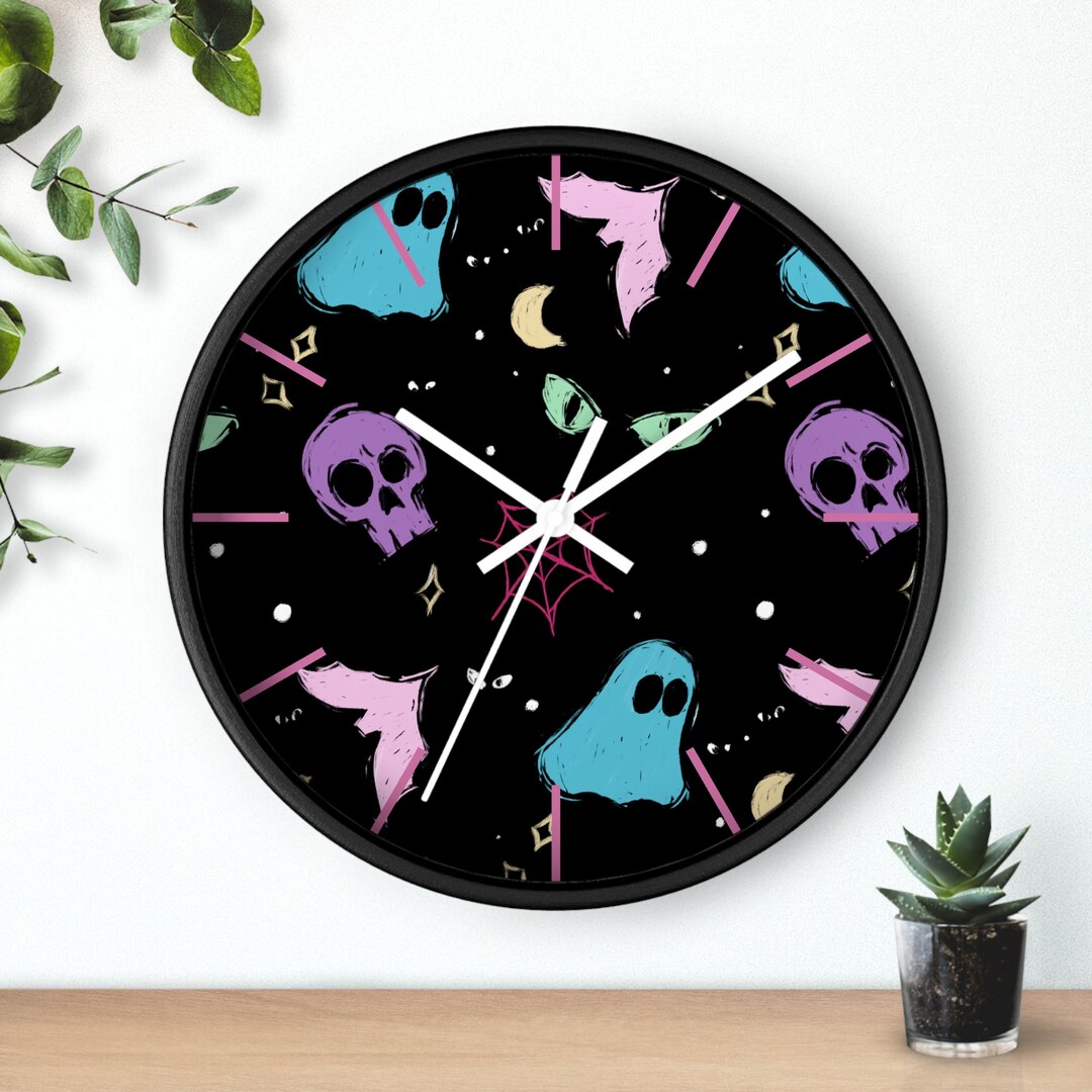 Pastel Goth Spooky Cute Kitchen Clock - Etsy