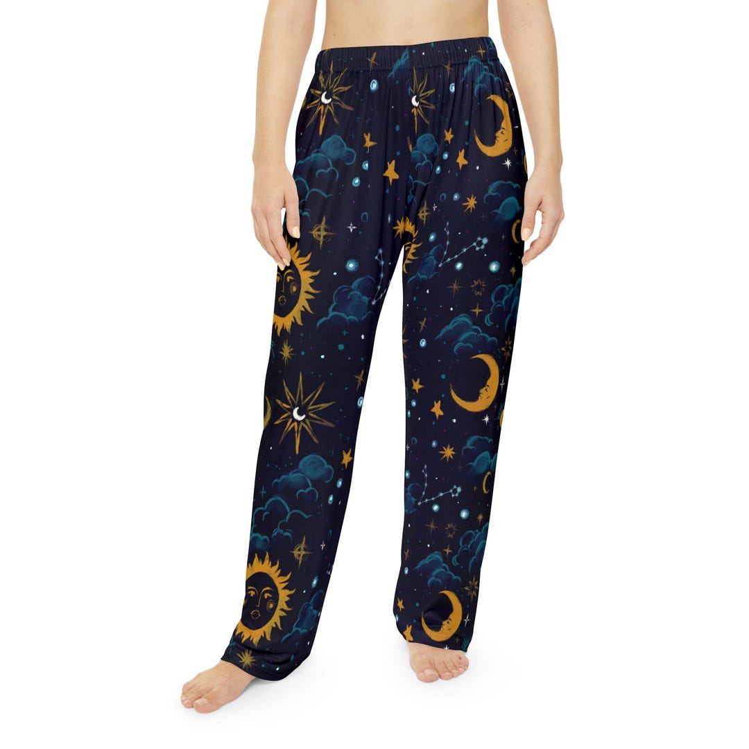 Celestial Dream Women's Pajama Pants - Cozy Stars and Moons Sleepwear ...