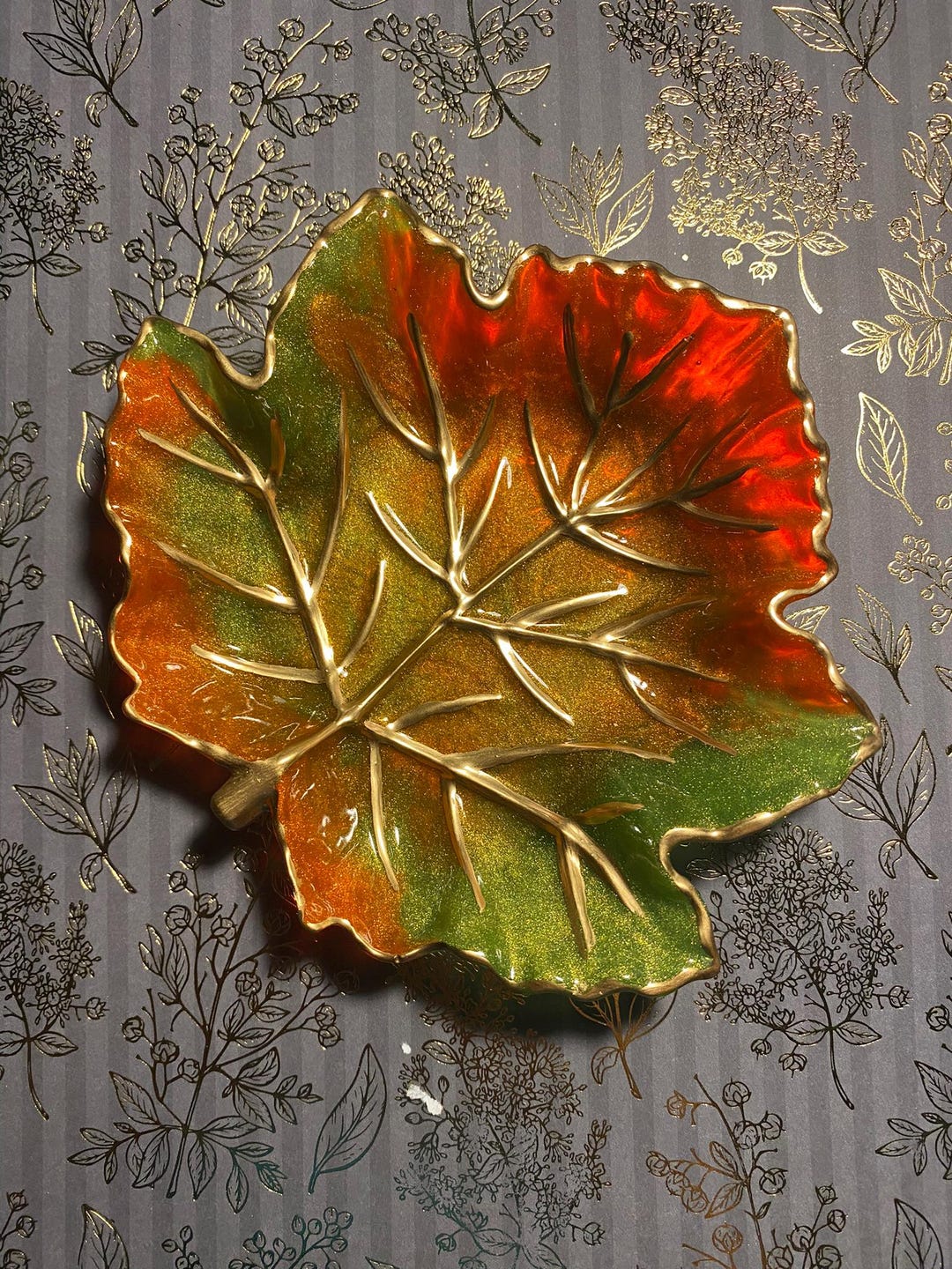 Maple Leaf Dish, Fall Decor, Trinket Tray, Plant Trinket Tray, Candy ...