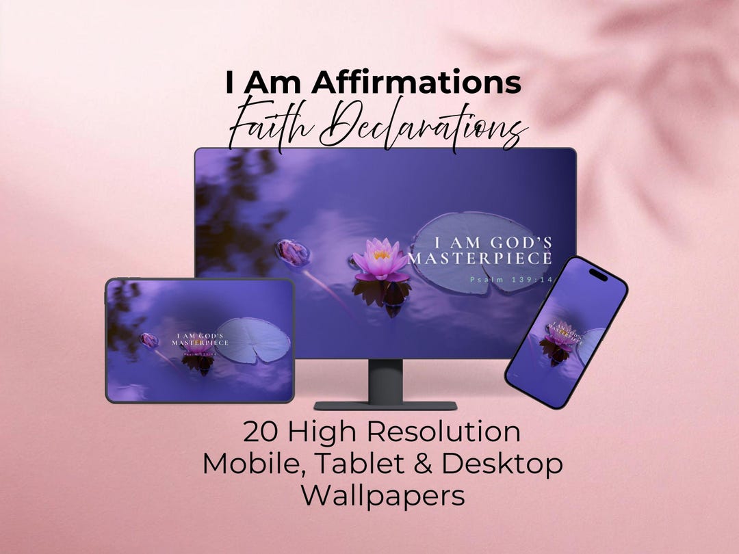 Christian "i Am" Affirmations Wallpaper Set | Wildflower Faith Desktop ...