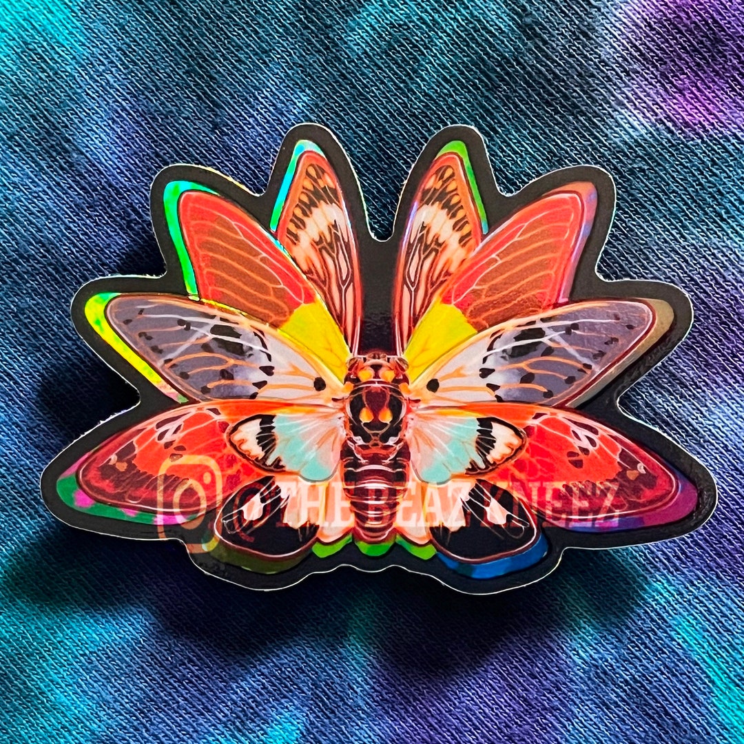 Holo Cicada Sticker Wings Shiny Holographic Insect - Etsy