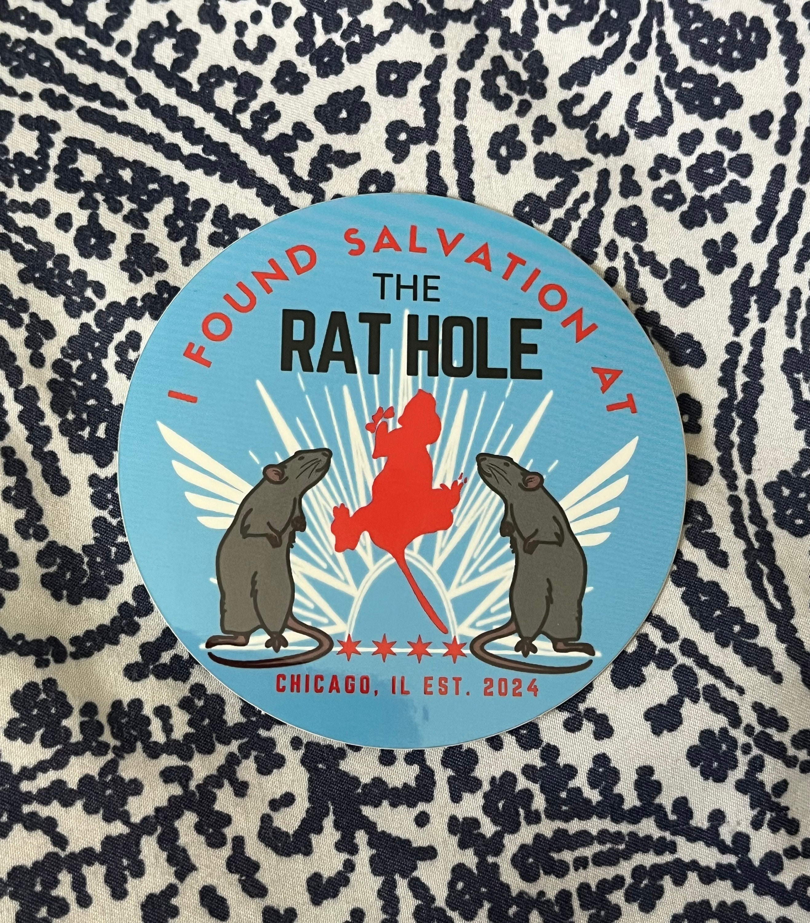 The Rat Hole Chicago Illinois Ratology Salvation Sticker Rodent ...