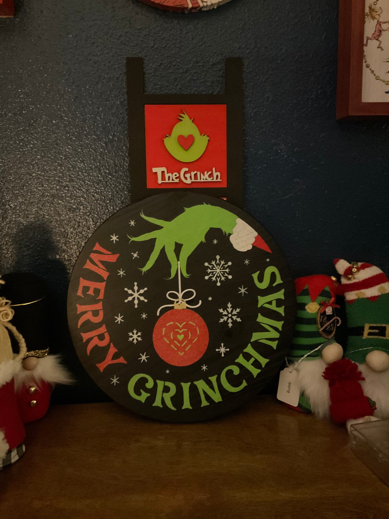 The Grinch Christmas(merry Grinchmas) Wood Sign Decor - Etsy