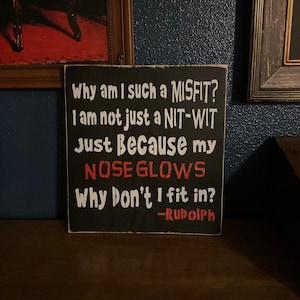 Rudolph the Red-nosed Reindeer and Hermey Set Christmas Wood Sign - Etsy