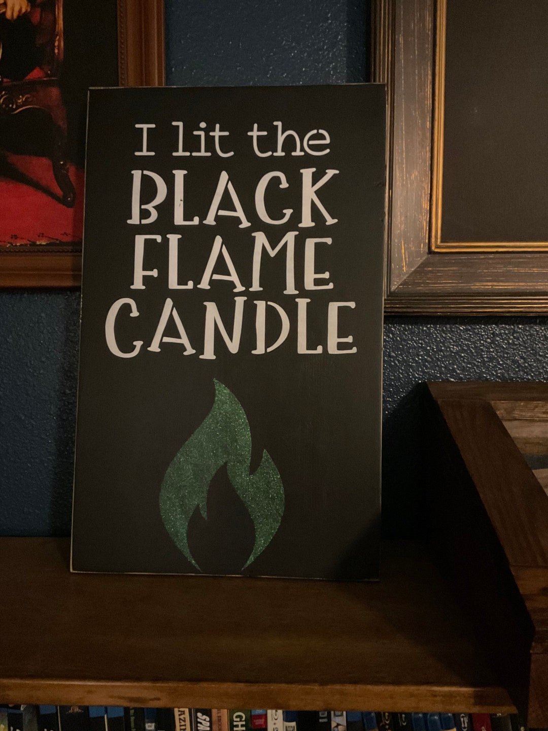 Hocus Pocus I Lit the Black Flame Candle Primitive Wood Sign - Etsy