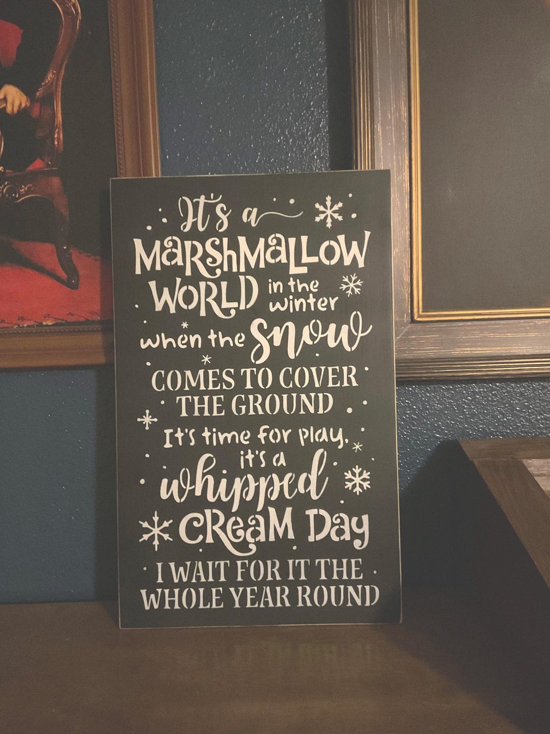 Its A Marshmallow Wold in the Winter Christmas Wood Sign - Etsy