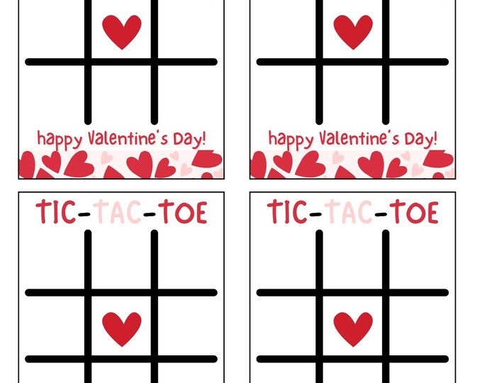 Kids Valentine Printables, Printable Valentine's Day Tic Tac Toe Cards ...