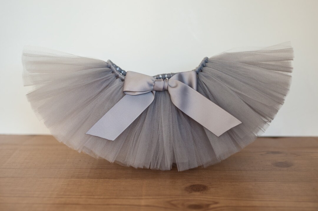 Grey Tutu 'charlotte' Gray Baby Tutu Newborn Tutu Baby Tutu Photo Prop ...