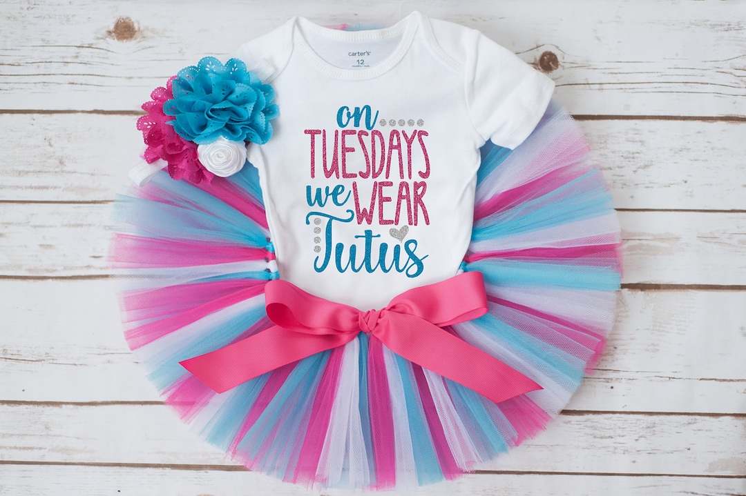 Tutu Tuesday Outfit for Girls 'photo Punks' Pink and Blue Baby Girl ...