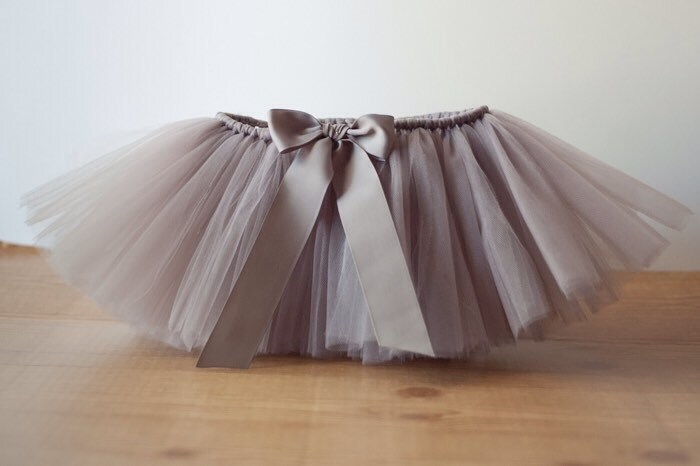 Grey Tutu 'charlotte' Gray Baby Tutu Newborn Tutu Baby - Etsy