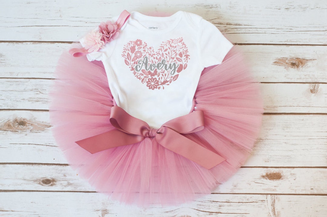 Floral Newborn Outfit 'rosy' Personalized Newborn Outfit Girl, Floral ...