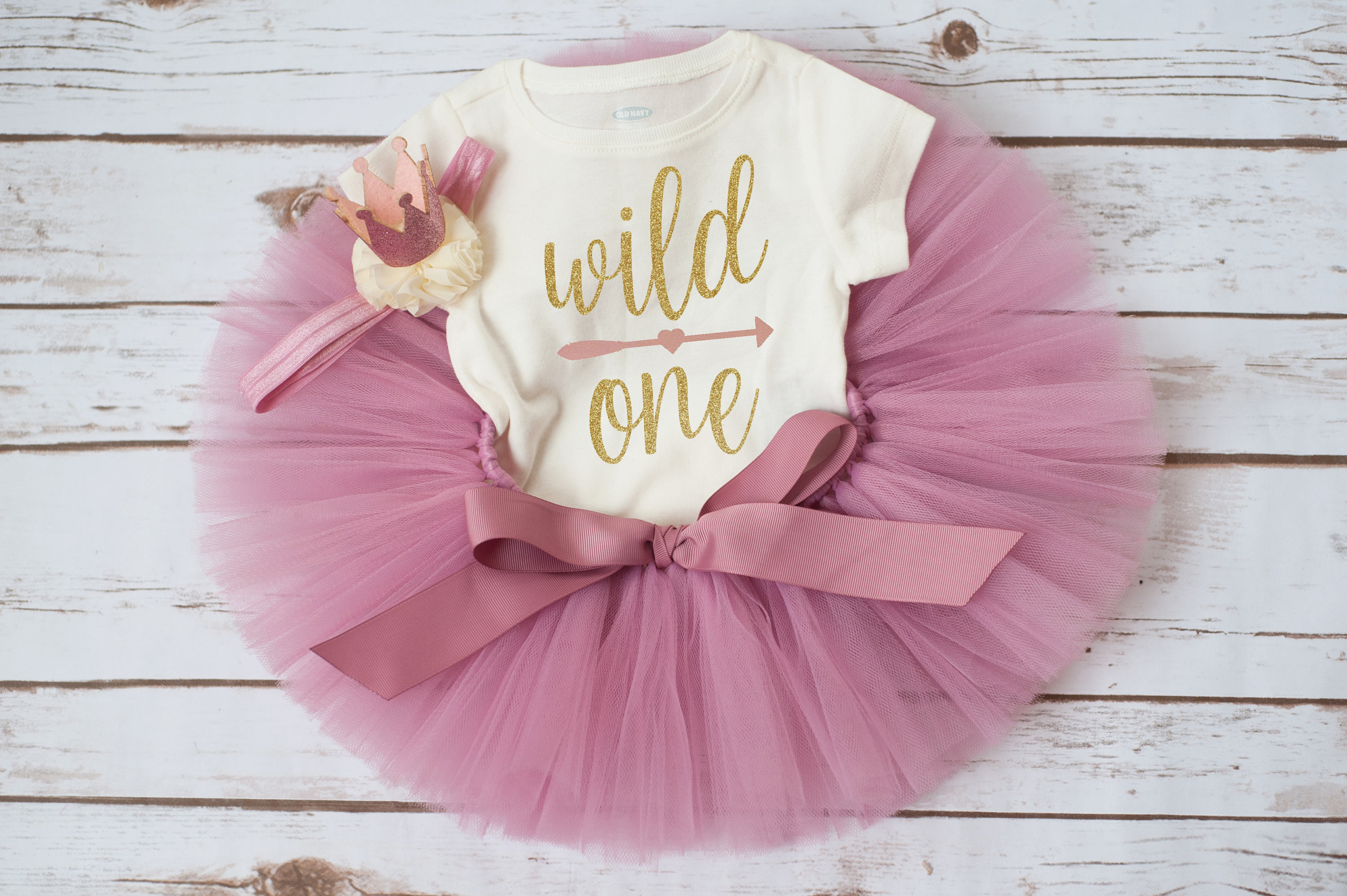 Wild One Birthday Girl Outfit 'rosy' Wild One Birthday - Etsy