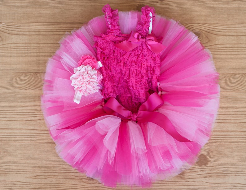 Pink Birthday Tutu Outfit Girl anita First | Etsy