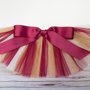 Maroon and Gold Tutu 'emme Gold' Maroon Gold Newborn Baby Tutu Photo ...