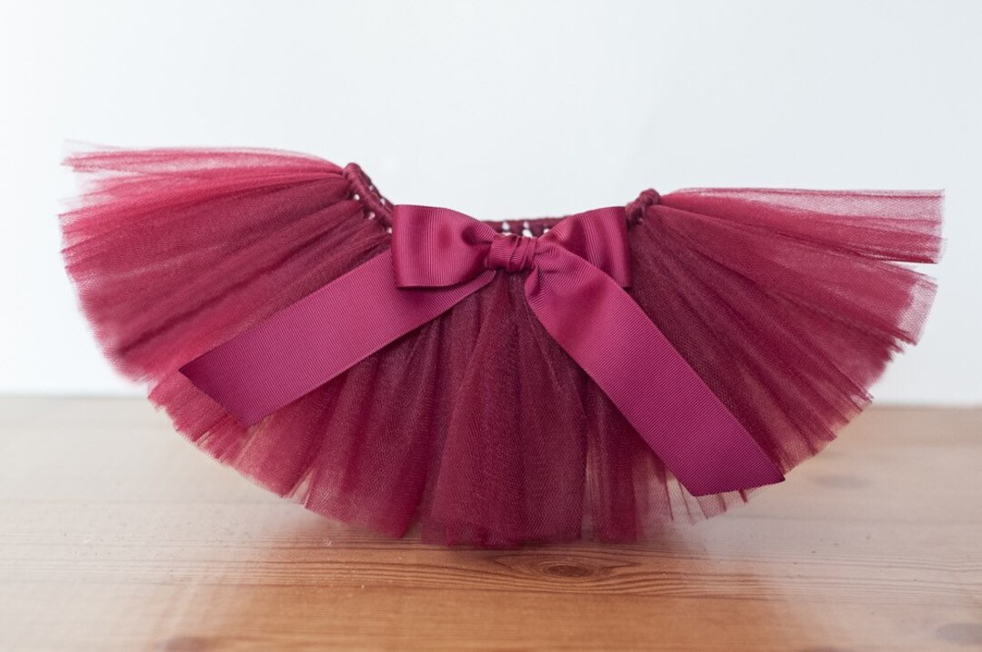 Maroon Tutu 'paula' Maroon Newborn Tutu Maroon Baby Tutu Maroon ...