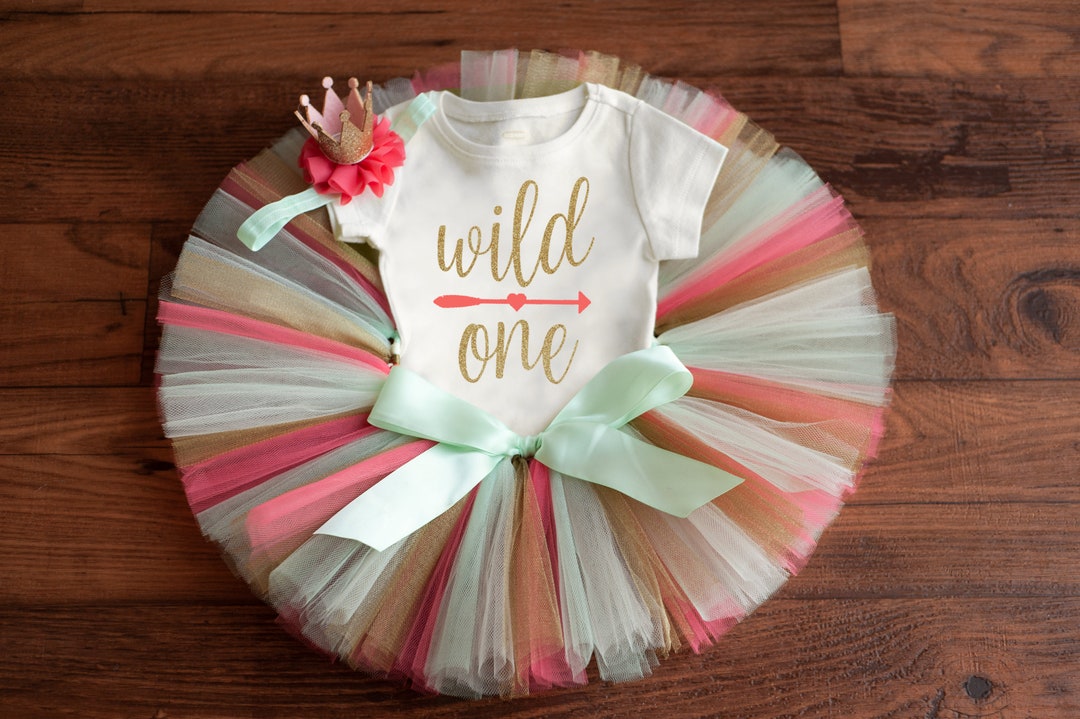 Wild One Birthday Girl Outfit 'siera Gold' Boho First Birthday Cake ...