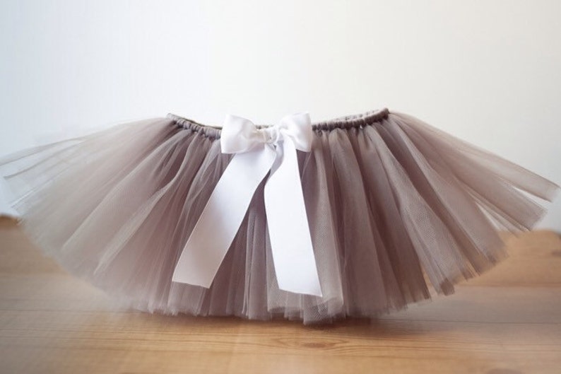 Grey tutu 'Charlotte' gray baby tutu Newborn tutu baby | Etsy