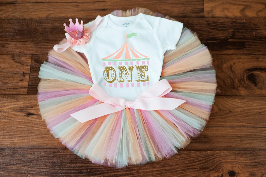 Circus First Birthday Outfit Girl "rowan" Pastel Carnival Birthday ...