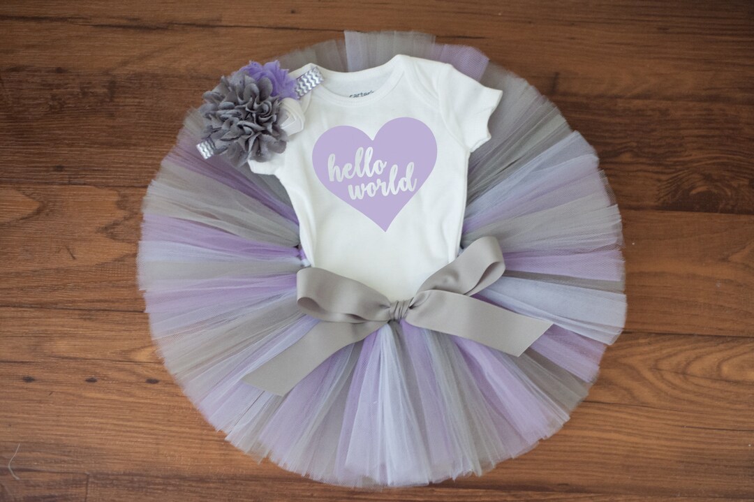 Newborn Take Home Outfit "addison" Hello World Newborn Coming Home ...