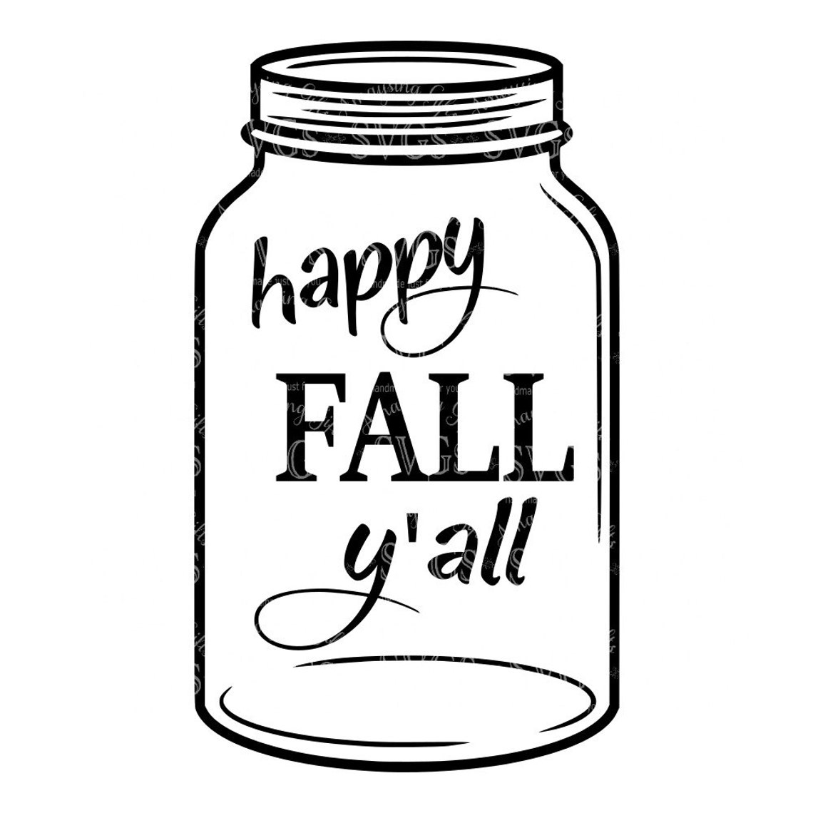 Happy Fall Yall Svg Mason Jar Svg Pallet Sign Svg Fall Pallet | Etsy
