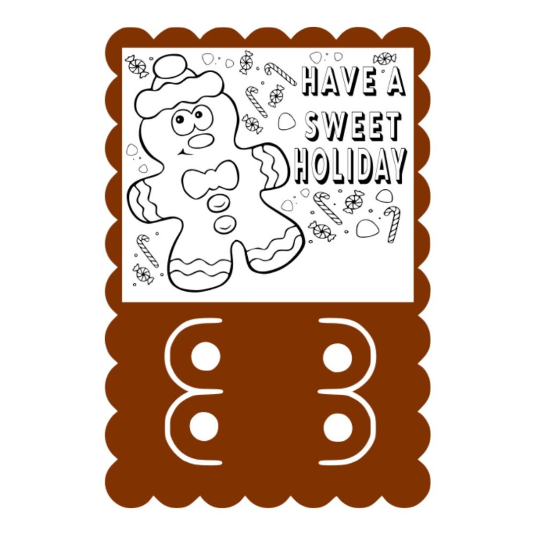 SVG - Crayon Card - Have a Sweet Holiday - Gingerbread - Christmas Card ...