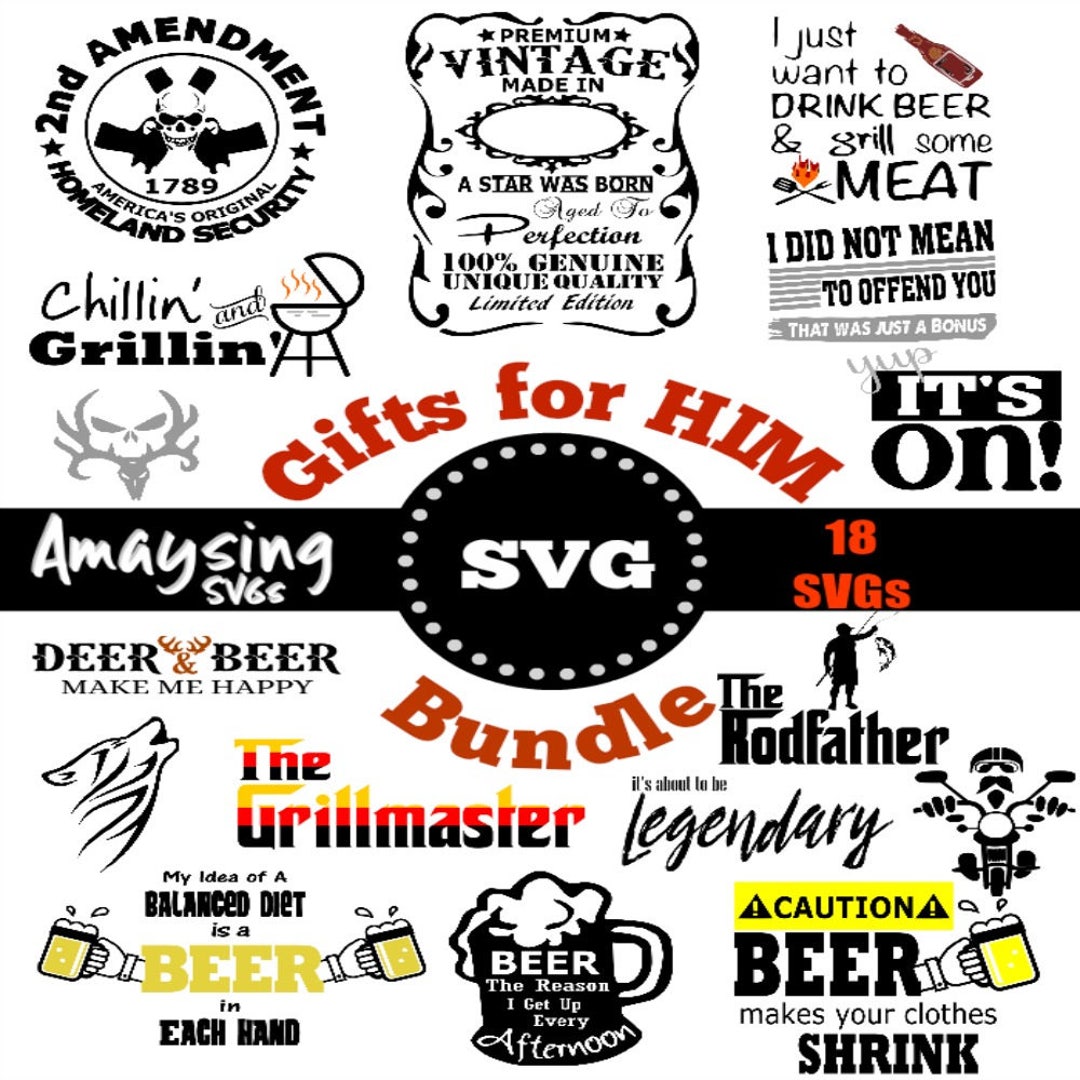 SVG - Gifts for Him SVG Bundle - Christmas Gift - Sports Svg - Gun Svg ...